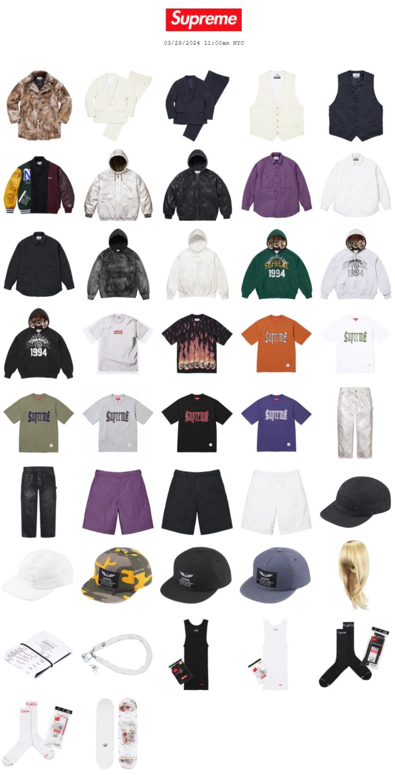 Supreme 公式通販サイトで3月30日 Week7に発売予定の24SS 新作アイテム【MM6 MAISON MARGIELAなど ...